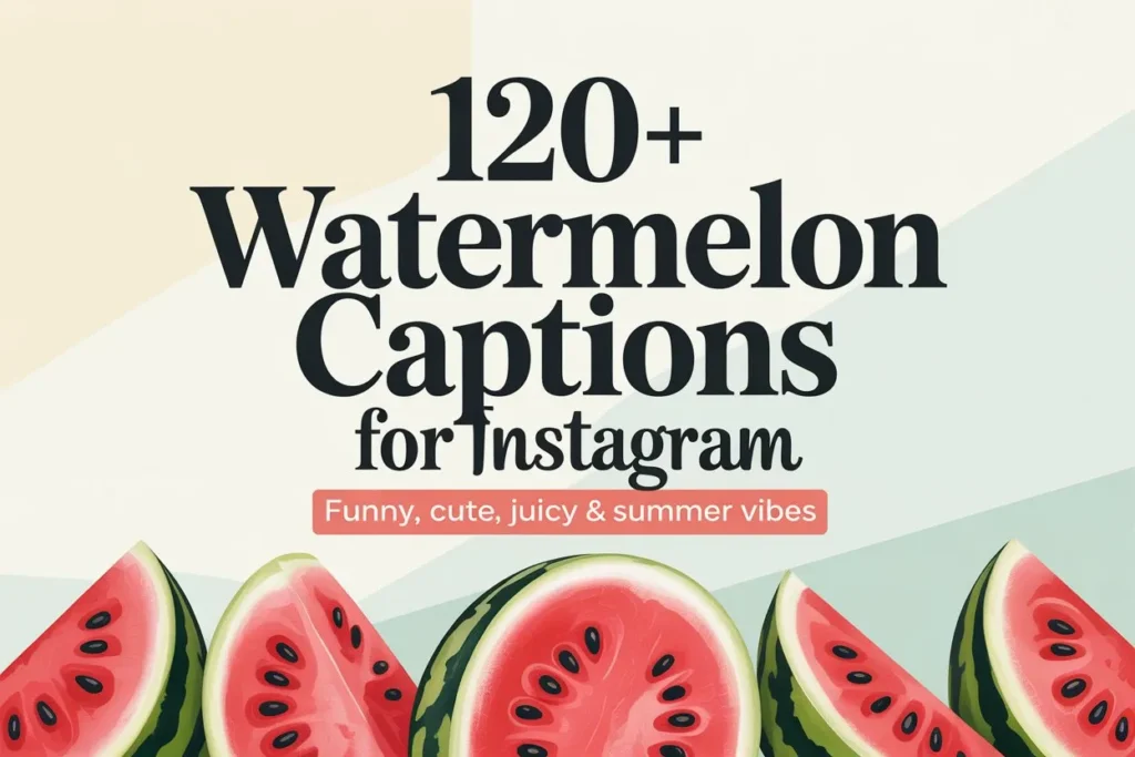 120+ Watermelon Captions for Instagram | Funny, Cute, Juicy & Summer Vibes