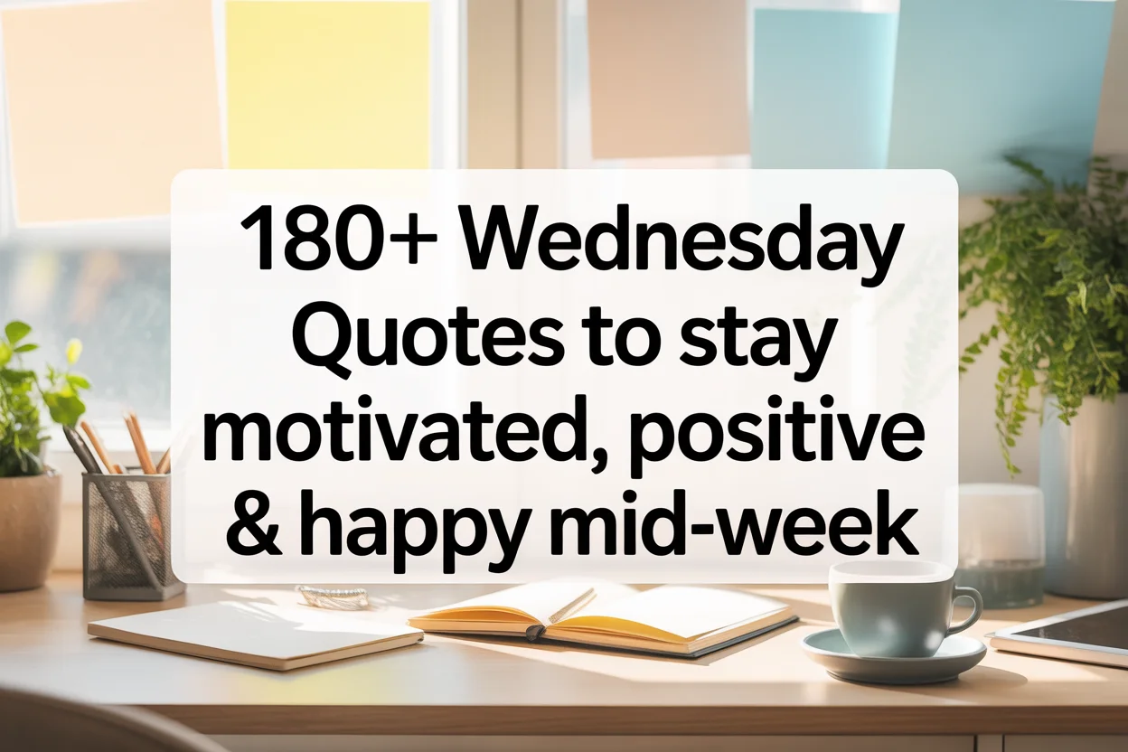 180+ Wednesday Quotes to Stay Motivated, Positive & Happy Mid-Week